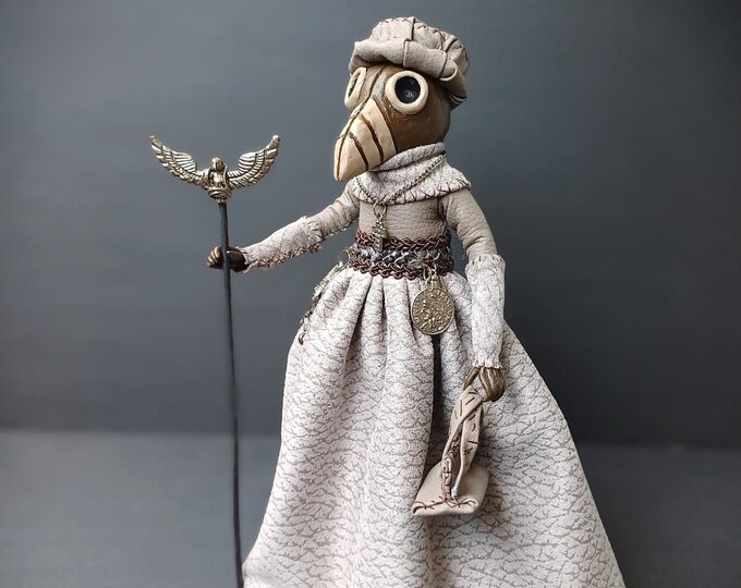 Plague Doctor Art Doll, Plague Nurse, Medieval Decor, Gothic Home Decor ...