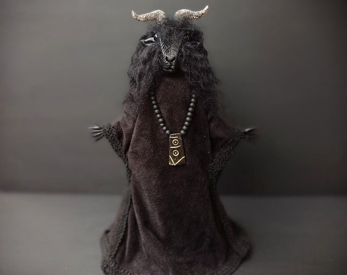 Black Phillip Goat Art Doll, the Witch, Baphomet, Gothic Decor ...