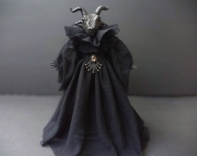 Black Phillip Goat Art Doll, the Witch, Baphomet, Gothic Decor ...