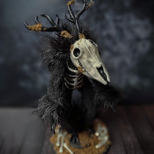 Wendigo Cryptid Art Doll – Gothic Forest Creature Figurine | Handmade ...