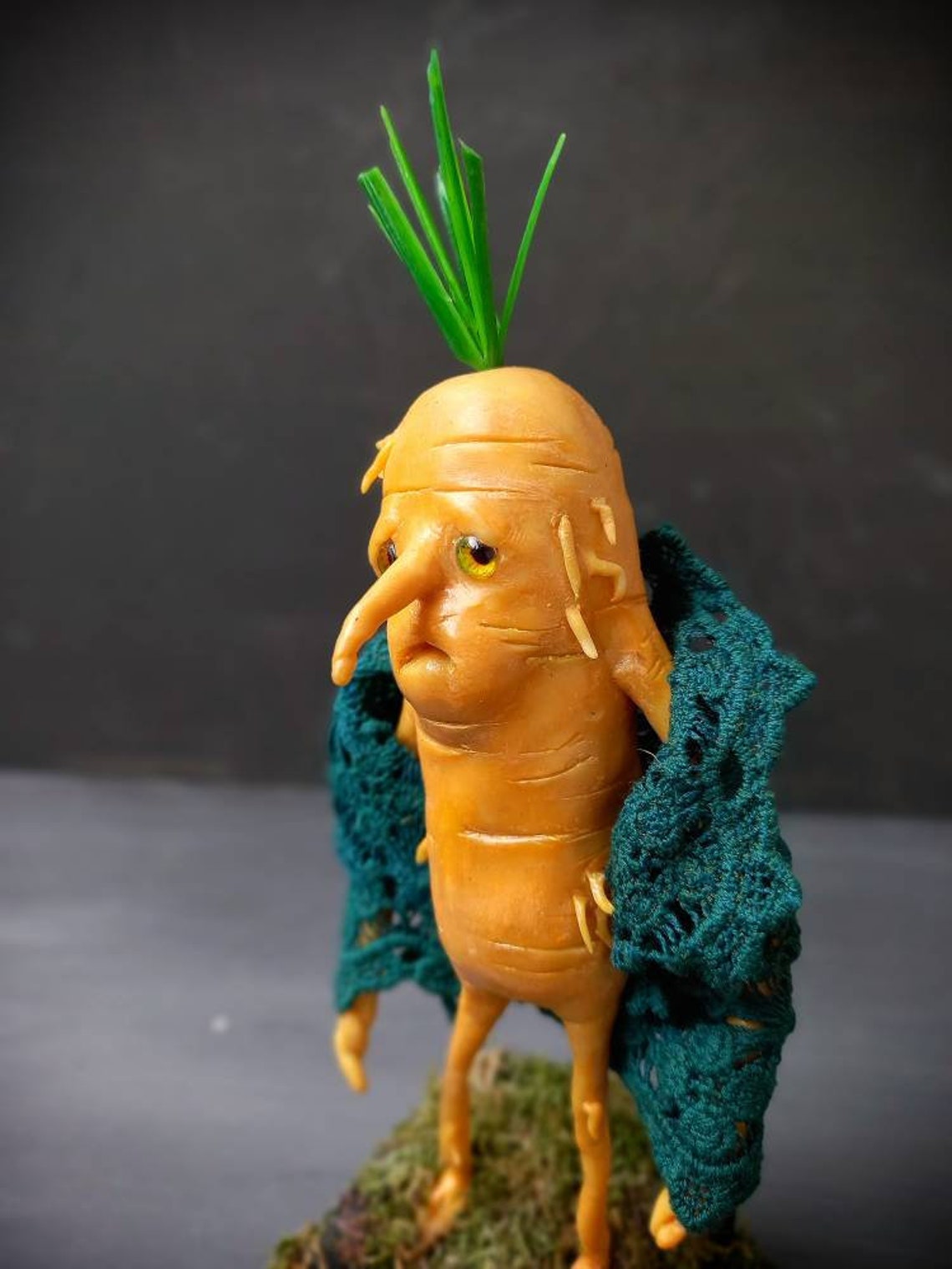 Carrot Decor Anthropomorphic Doll Vegetable Art Creepy - Etsy