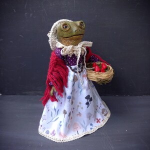 Anthropomorphic Frog Doll, Frog Witch, Enchanted Frog, Witchy Cottagecore, Whimsical Tee ...
