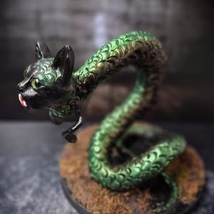 Tatzelwurm Cryptid Doll – Mythical Forest Creature | Cryptozoology Art Collectible & Dark ...