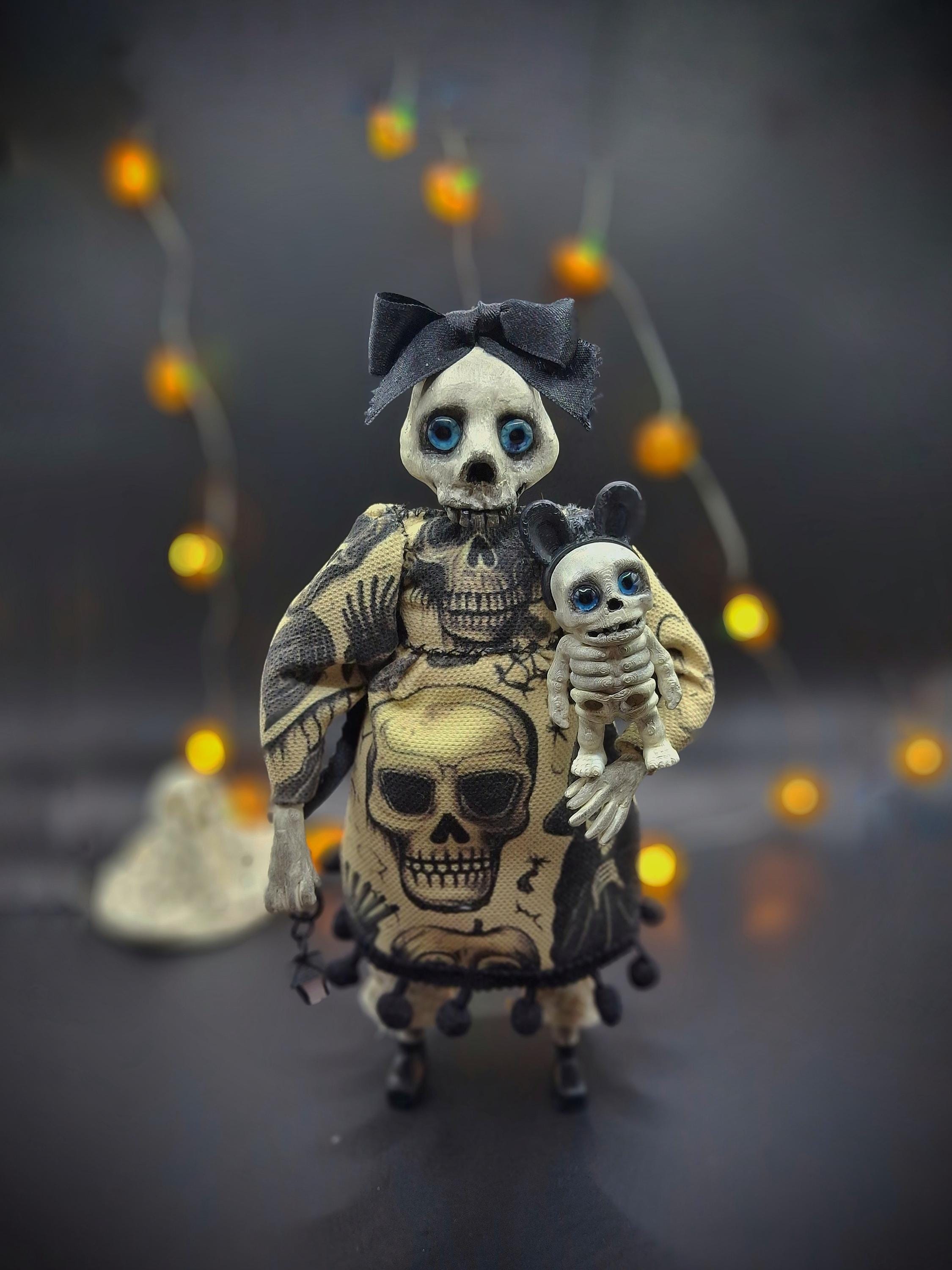 Handcrafted Skeleton Doll for Halloween Art & Decor - Etsy