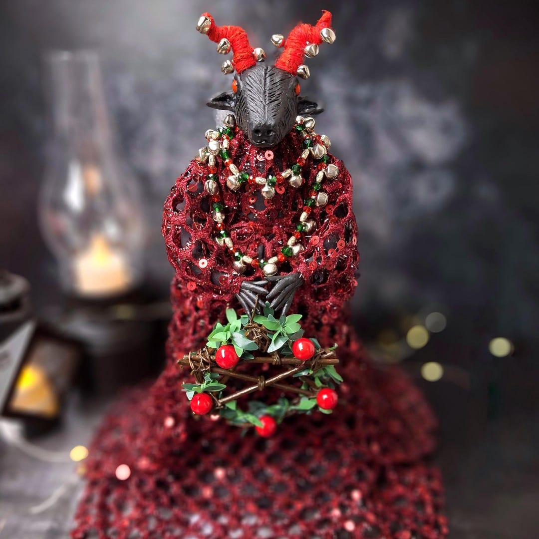 Handmade Yule Goat Art Doll | Winter Holiday Decor - Etsy