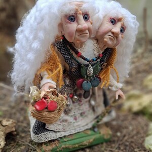 Conjoined Forest Witch Doll – Whimsical Fantasy Sculpture | Oddities ...