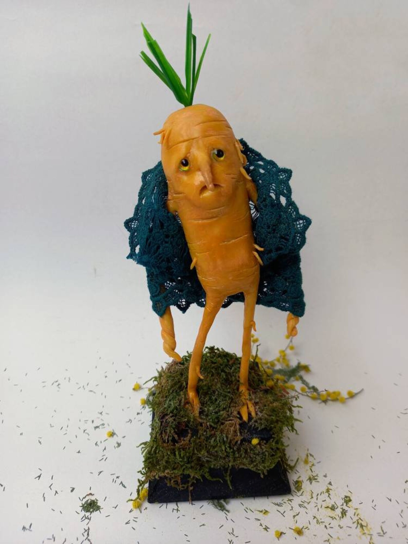 Carrot Decor Anthropomorphic Doll Vegetable Art Creepy - Etsy