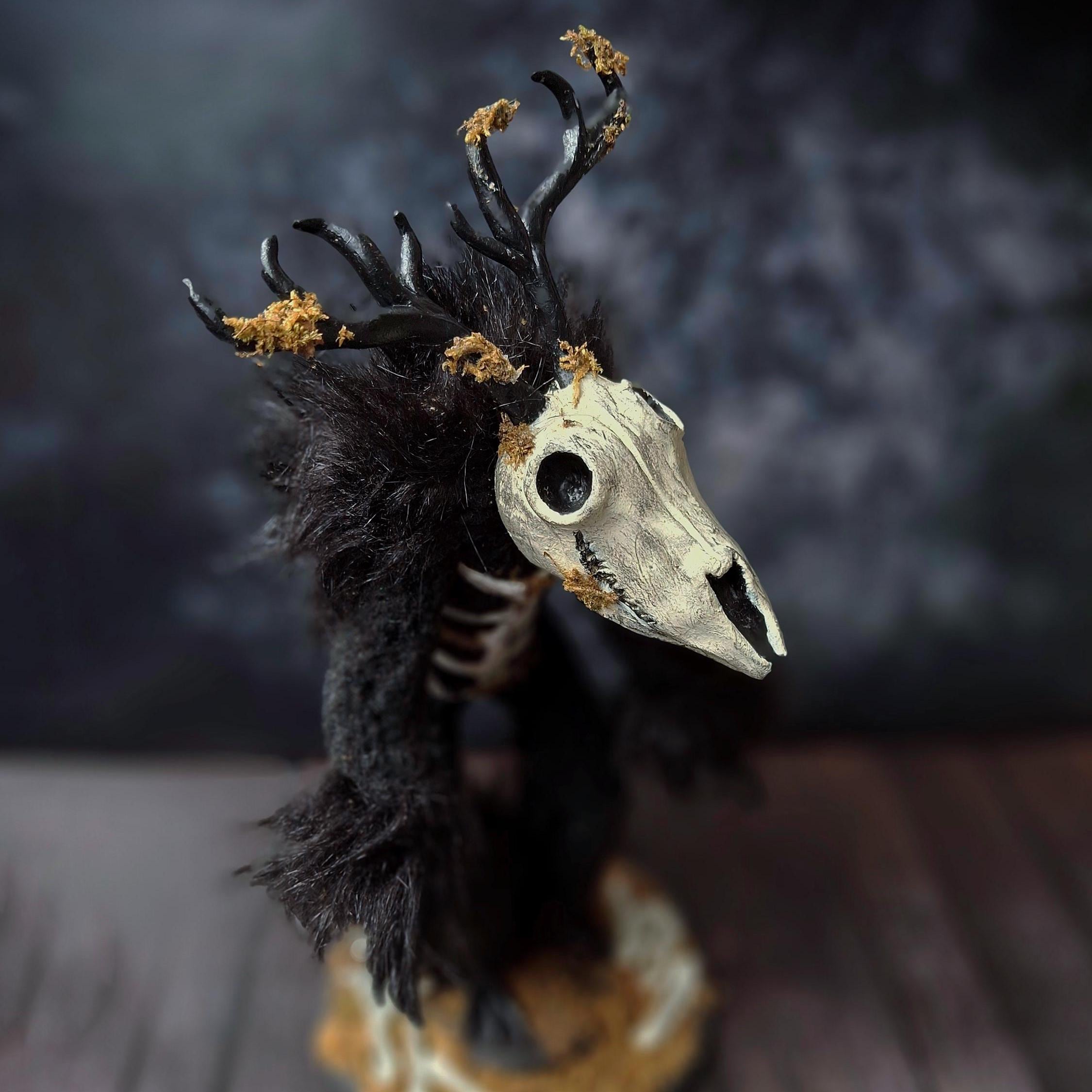 Handcrafted Wendigo Cryptid Art Doll: Mysterious Creature Sculpture for ...