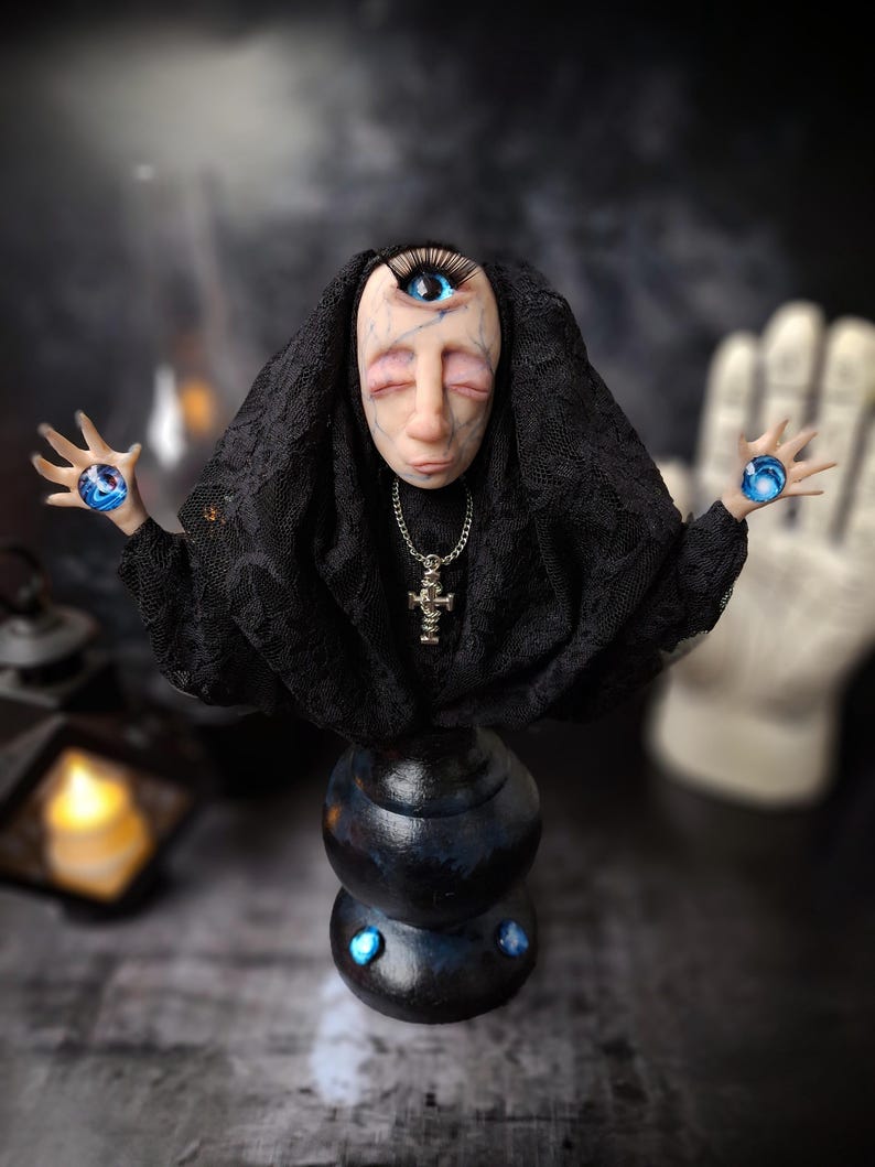 Mystical Fortune Teller Gothic Doll - Unique Art Piece - Etsy