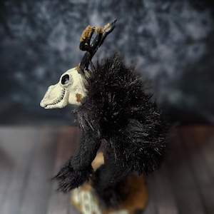 Wendigo Cryptid Art Doll – Gothic Forest Creature Figurine | Handmade ...
