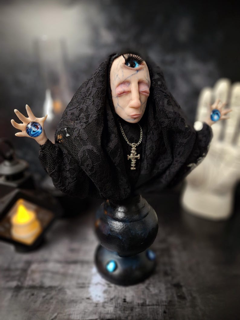 Mystical Fortune Teller Gothic Doll - Unique Art Piece - Etsy