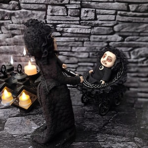Haunting Gothic Vampire Baby Doll: Eerie Halloween Decor, Creepy Art ...