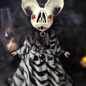 Gothic Bat Figurine – Creepy Handmade Doll for Spooky Home Decor ...