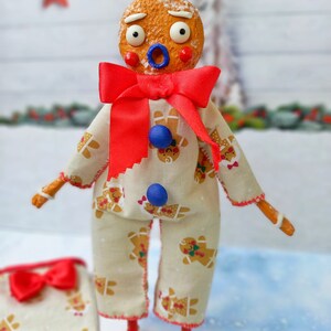 Gingerbread Man Poseable Art Doll, Christmas Decor, Spooky Christmas - Etsy