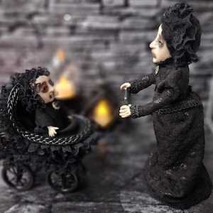 Haunting Gothic Vampire Baby Doll: Eerie Halloween Decor, Creepy Art ...