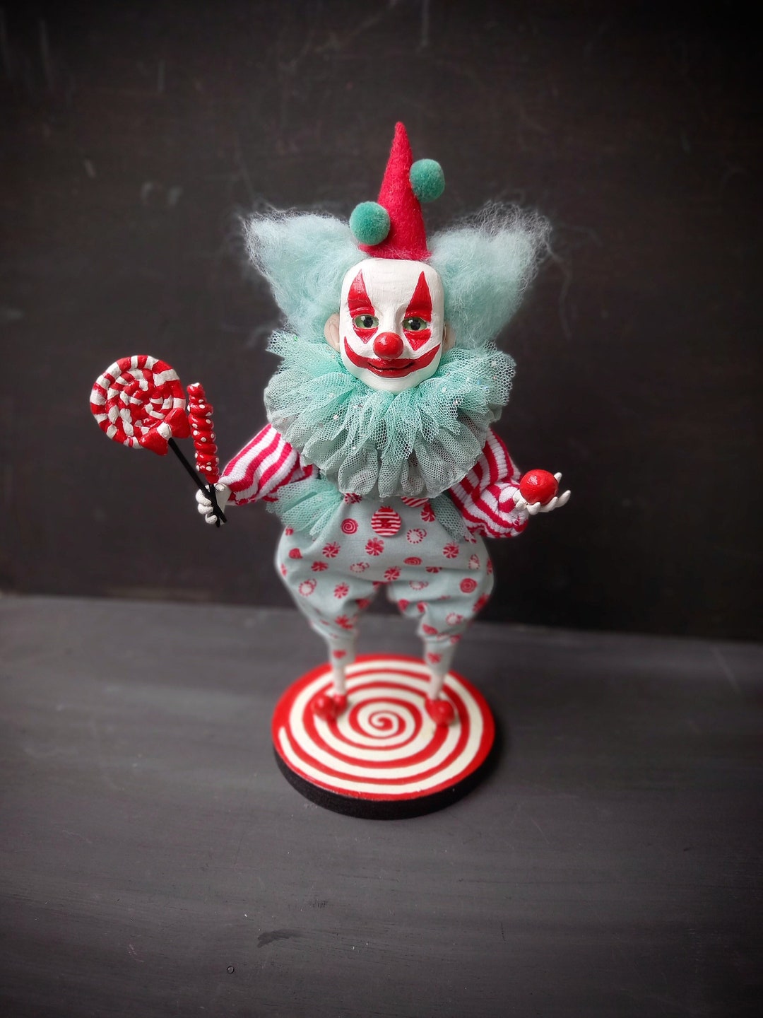 Scary Clown Figurine Creepy Clown Doll Dark Circus Freak - Etsy