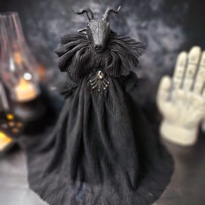 Handcrafted Black Phillip Goat Doll: Gothic Occult Art Inspired by the ...