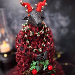 Unique Yule Goat Art Doll: Gothic Black Phillip Baphomet Figurine for ...