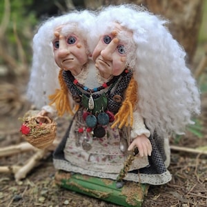 Conjoined Forest Witch Doll – Whimsical Fantasy Sculpture | Oddities ...