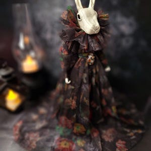 Gothic Rabbit Art Doll – Whimsical Bunny Figurine | Handcrafted Gothic ...