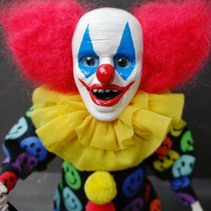 Creepy Clown Doll, Scary Clown Figurine, Horror Decor, Dark Circus ...