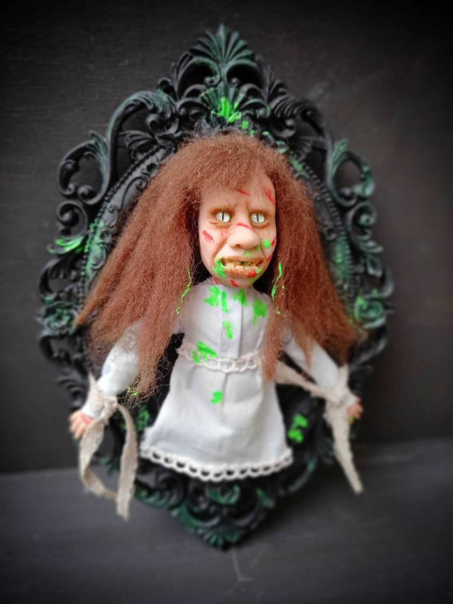 İnspired the Exorcist Regan Horror Art Gothic Art Doll Framed - Etsy