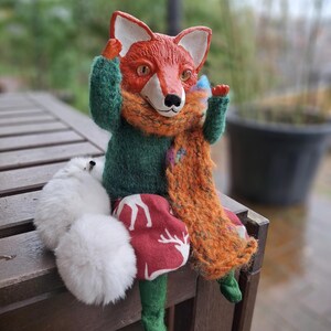 Handmade Fox Winter Art Doll - Cozy Woodland Decor - Etsy