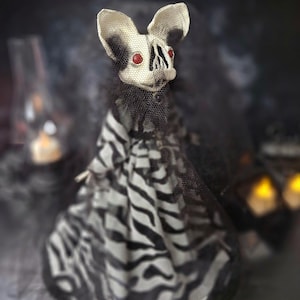 Gothic Bat Figurine – Creepy Handmade Doll for Spooky Home Decor ...
