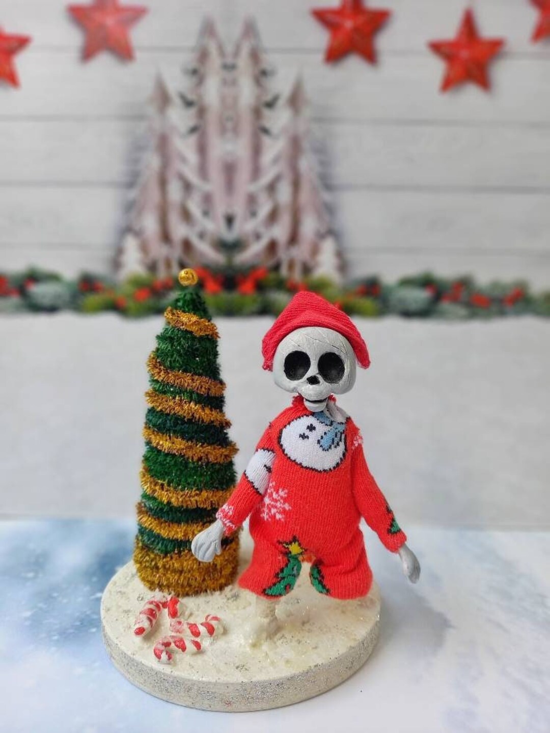 Creepy Christmas Skeleton Doll, Spooky Christmas, Creepmas, Christmas ...