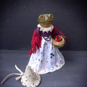 Anthropomorphic Frog Doll, Frog Witch, Enchanted Frog, Witchy Cottagecore, Whimsical Tee ...