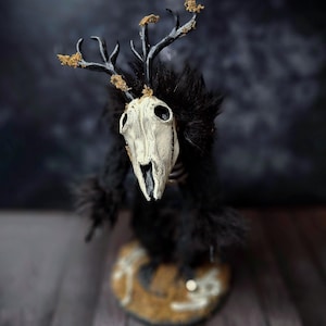 Wendigo Cryptid Art Doll – Gothic Forest Creature Figurine | Handmade ...