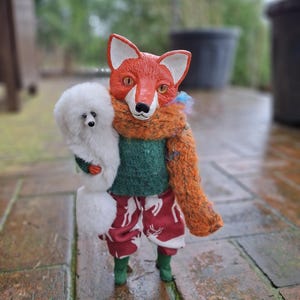 Handmade Fox Winter Art Doll - Cozy Woodland Decor - Etsy