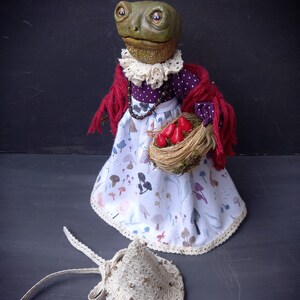 Anthropomorphic Frog Doll, Frog Witch, Enchanted Frog, Witchy Cottagecore, Whimsical Tee ...