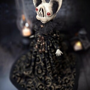 Gothic Bat Figurine – Creepy Handmade Doll for Spooky Home Decor ...