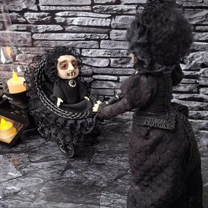 Haunting Gothic Vampire Baby Doll: Eerie Halloween Decor, Creepy Art ...