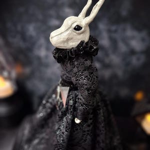 Gothic Rabbit Art Doll – Whimsical Bunny Figurine | Handcrafted Gothic ...