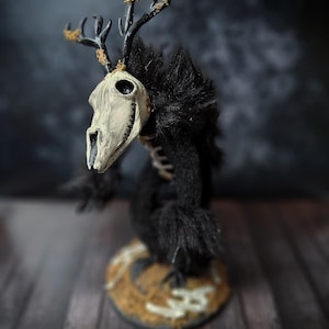 Wendigo Cryptid Art Doll – Gothic Forest Creature Figurine | Handmade ...