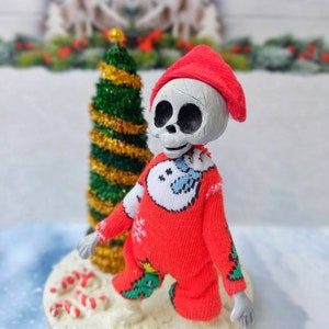 Creepy Christmas Skeleton Doll Spooky Christmas Creepmas - Etsy