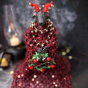 Unique Yule Goat Art Doll: Gothic Black Phillip Baphomet Figurine for ...