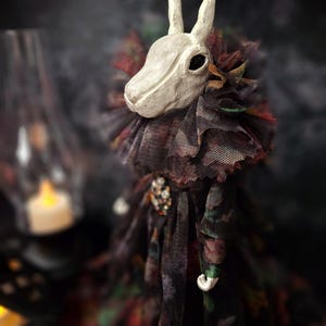 Gothic Rabbit Art Doll – Whimsical Bunny Figurine | Handcrafted Gothic ...