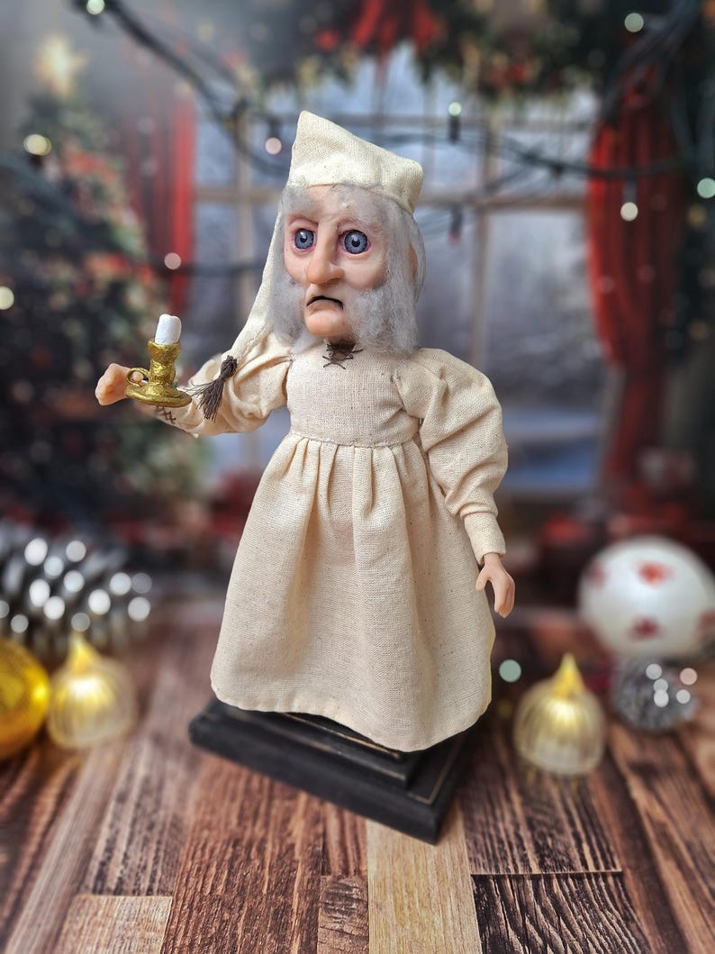 Handcrafted Ebenezer Scrooge Art Doll - Unique Christmas Decor - Etsy