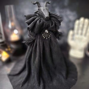 Handcrafted Black Phillip Goat Doll: Gothic Occult Art Inspired by the ...