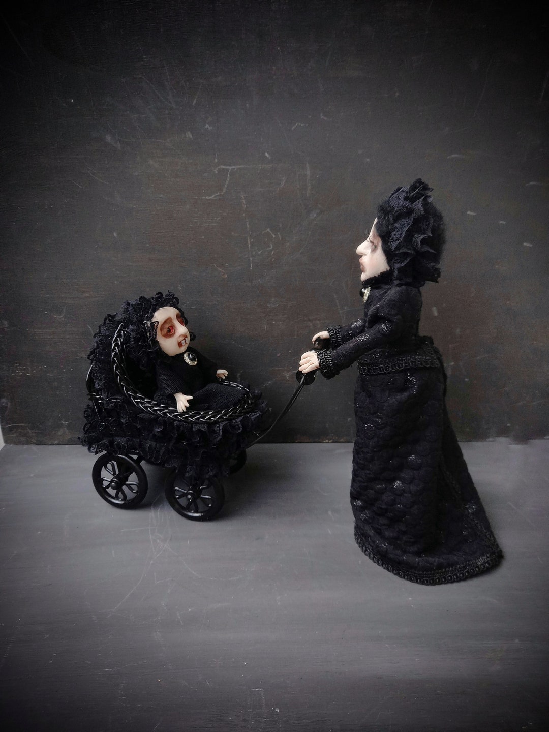 Gothic Vampire Doll, Creepy Horror Doll, Halloween Decor, Vampire Baby ...
