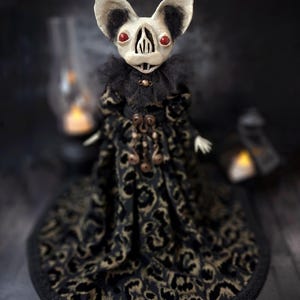 Gothic Bat Figurine – Creepy Handmade Doll for Spooky Home Decor ...