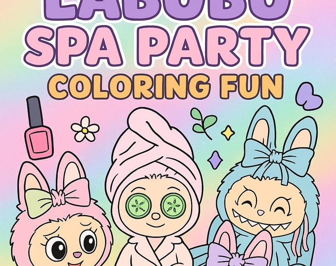 Labubu-tiful Spa Day Coloring Book | Cute Monster Coloring Book | Girls ...