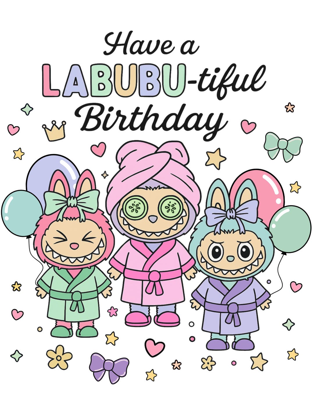 Labubu-tiful Birthday Digital PNG Set | Birthday PNG Set | Labubu-tiful ...