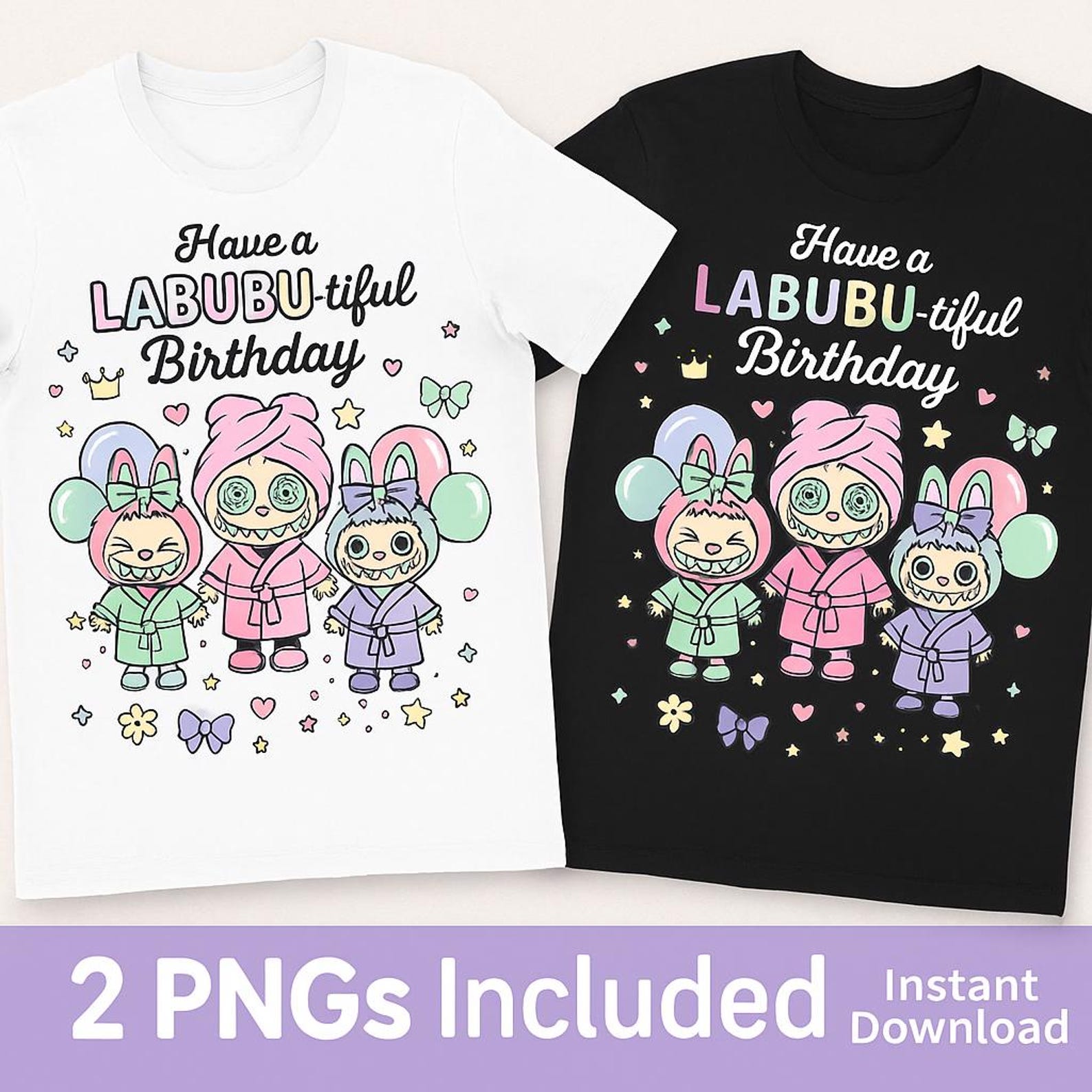 Labubu-tiful Birthday Digital PNG Set | Birthday PNG Set | Labubu-tiful ...