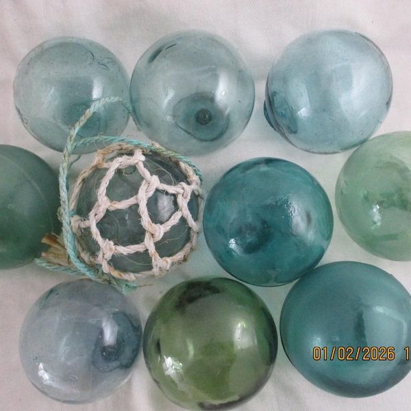 Antique Glass Float Green - Etsy