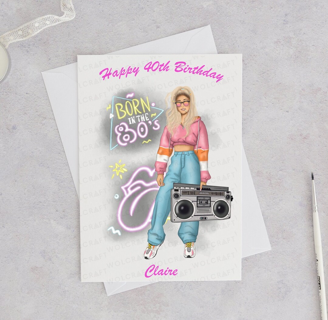 Personalised Back to the 80's Birthday Card | 80's Card | Personalised ...