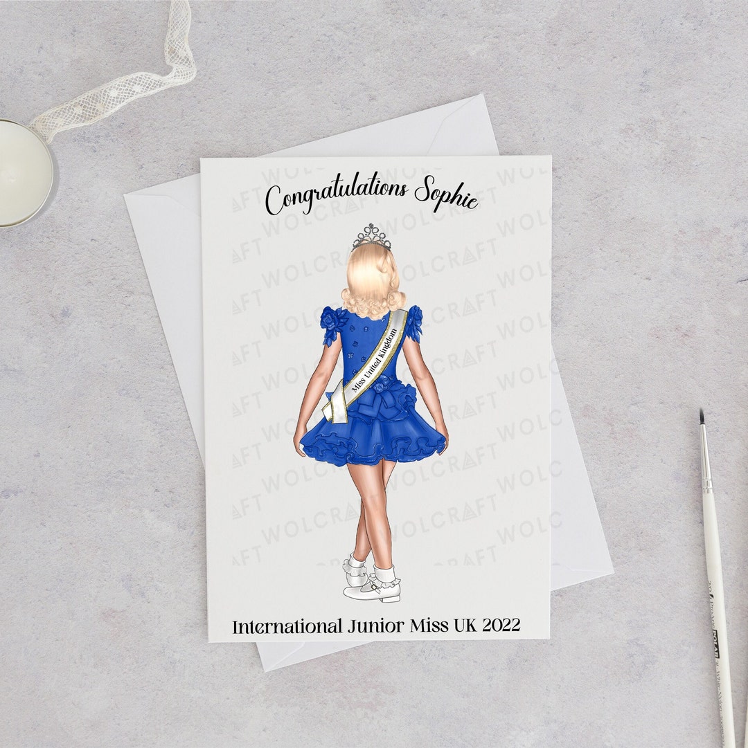 Personalised Little Beauty Queen Card | Beauty Pageant Card | Beauty ...